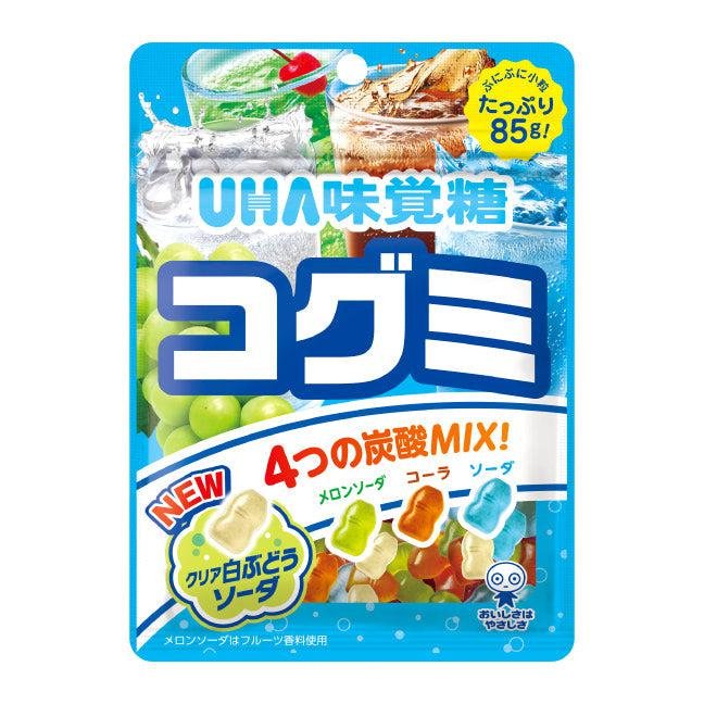 UHA Mikakuto Carbonated Soda Gummy Candy 4 Flavor Mix 85g – Japanese Taste