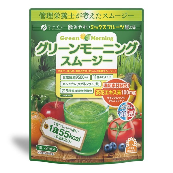Fine Morning Smoothie Vegetable & Fruit Mix Green Juice Powder 200g ...