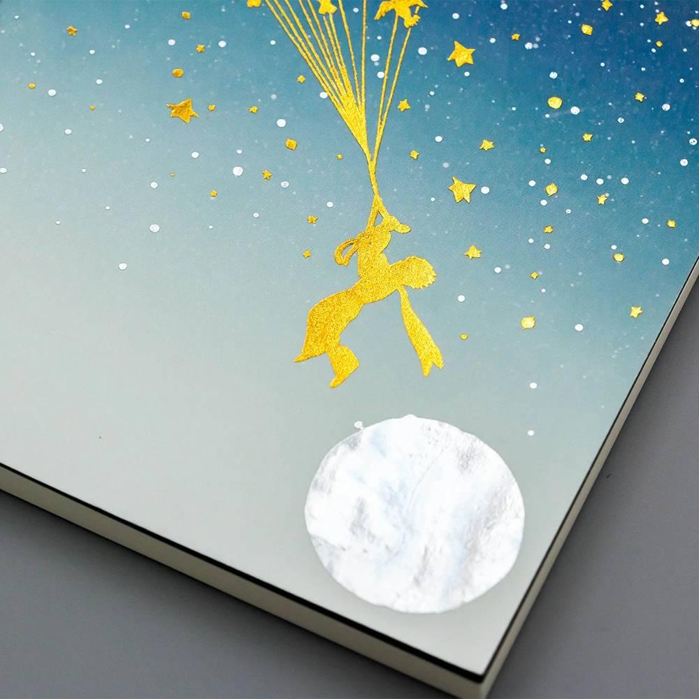 Le Petit Prince Pocket Notebook Foil Stamped Starry Design