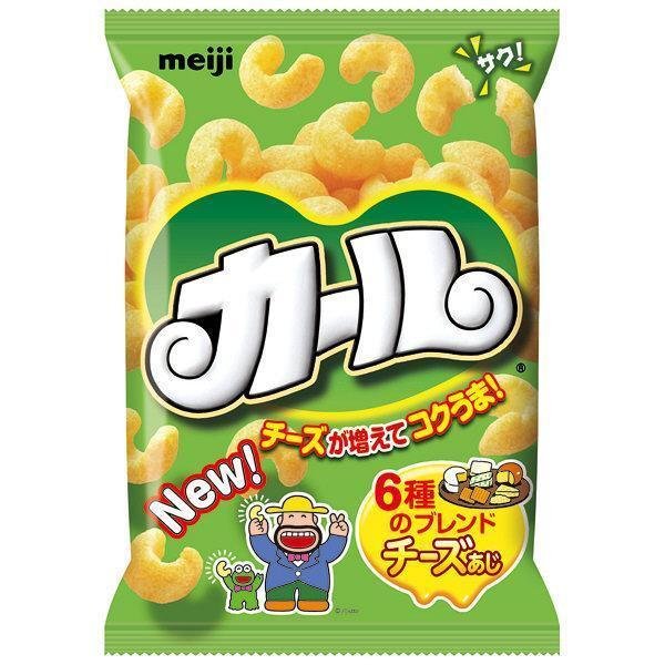 Meiji Karl Corn Puff Snack Cheese & Light Salt Flavors (Pack of 2 Bags
