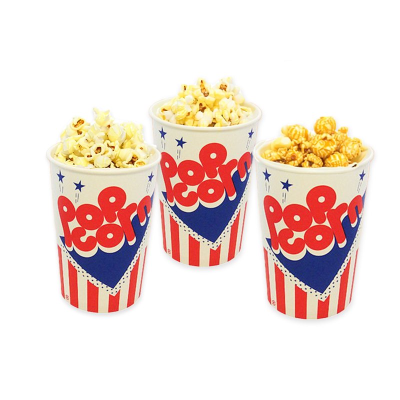 Sunnap Popcorn Buckets Extra Large Retro Popcorn Box (Pack of 50)