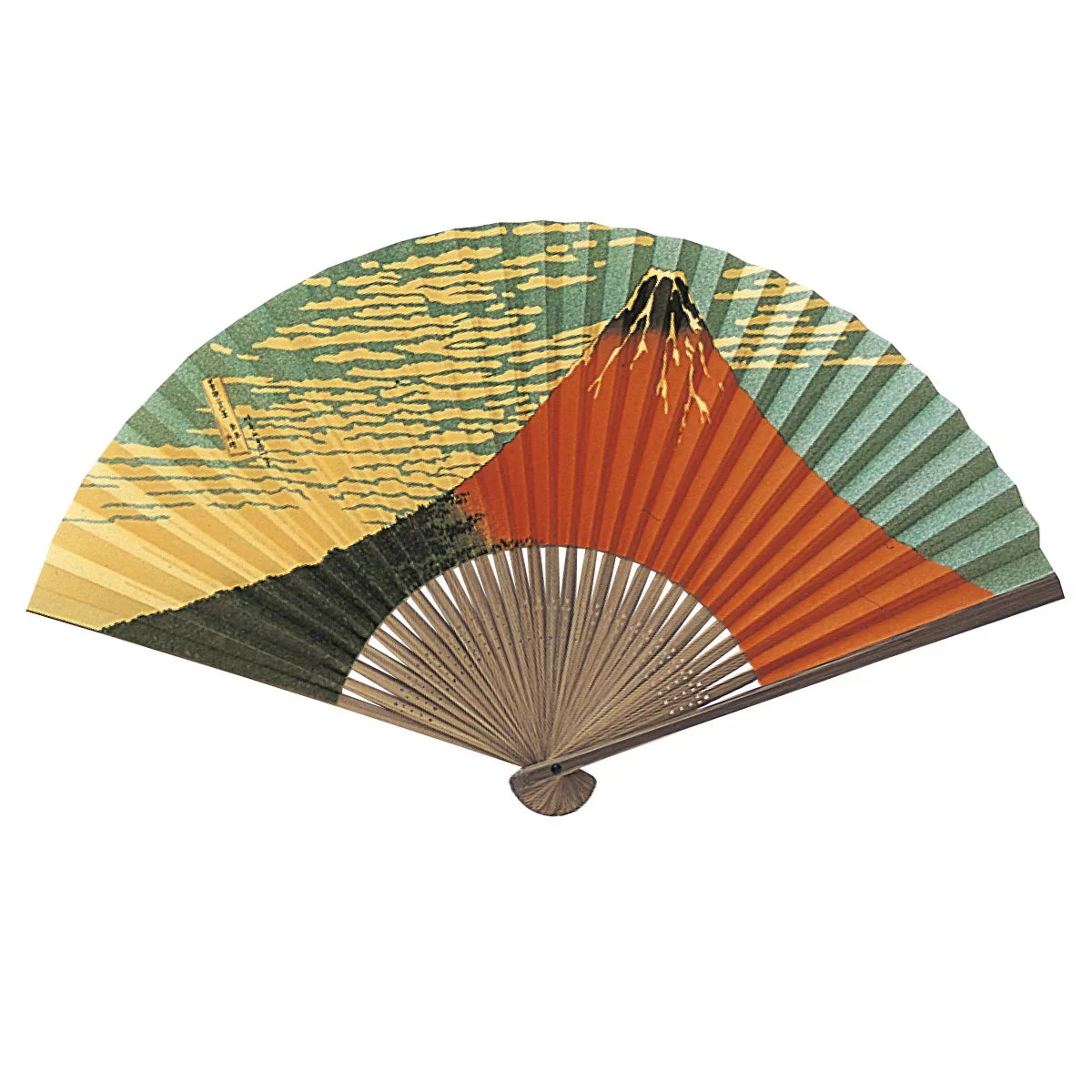 Yamani Red Mt. Fuji Design Japanese Sensu Folding Fan 22.5cm – Japanese ...